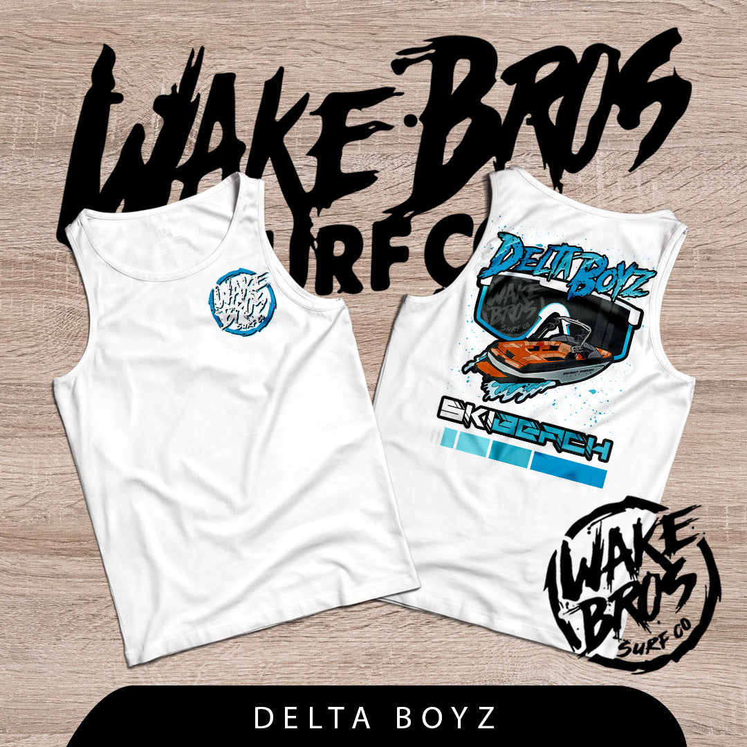 DELTA BOYZ TANK surf wht – Wake Bros